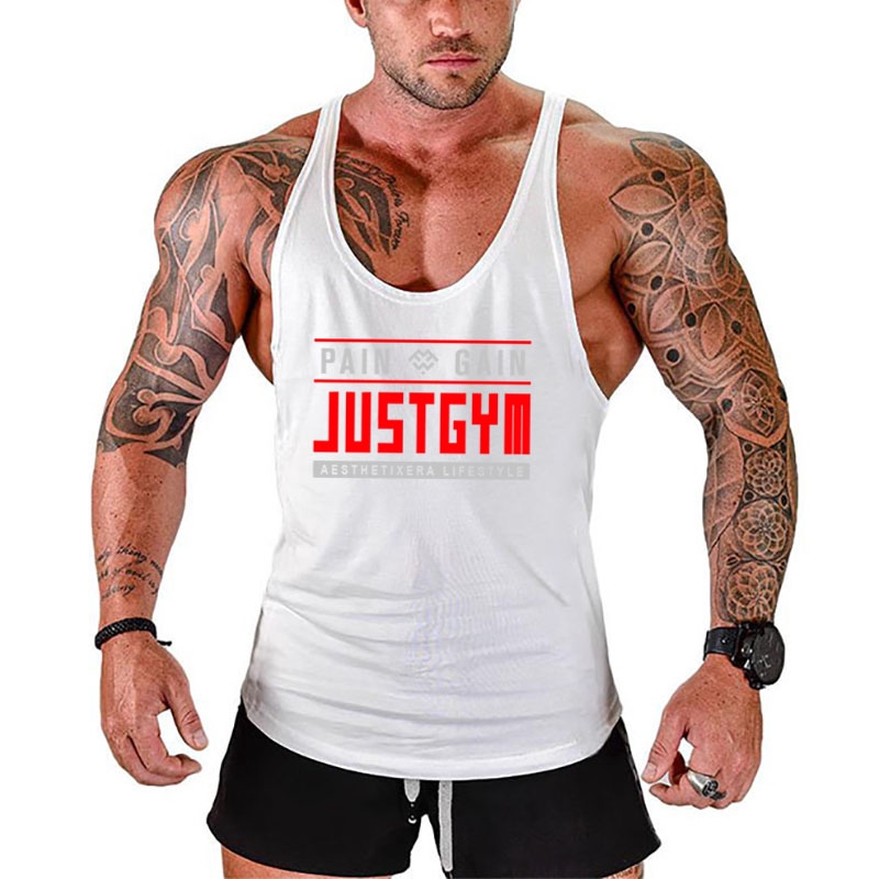 nd Casual Sleeveless Tank Top Men's Singlets Fashion Sports Workout Man ...