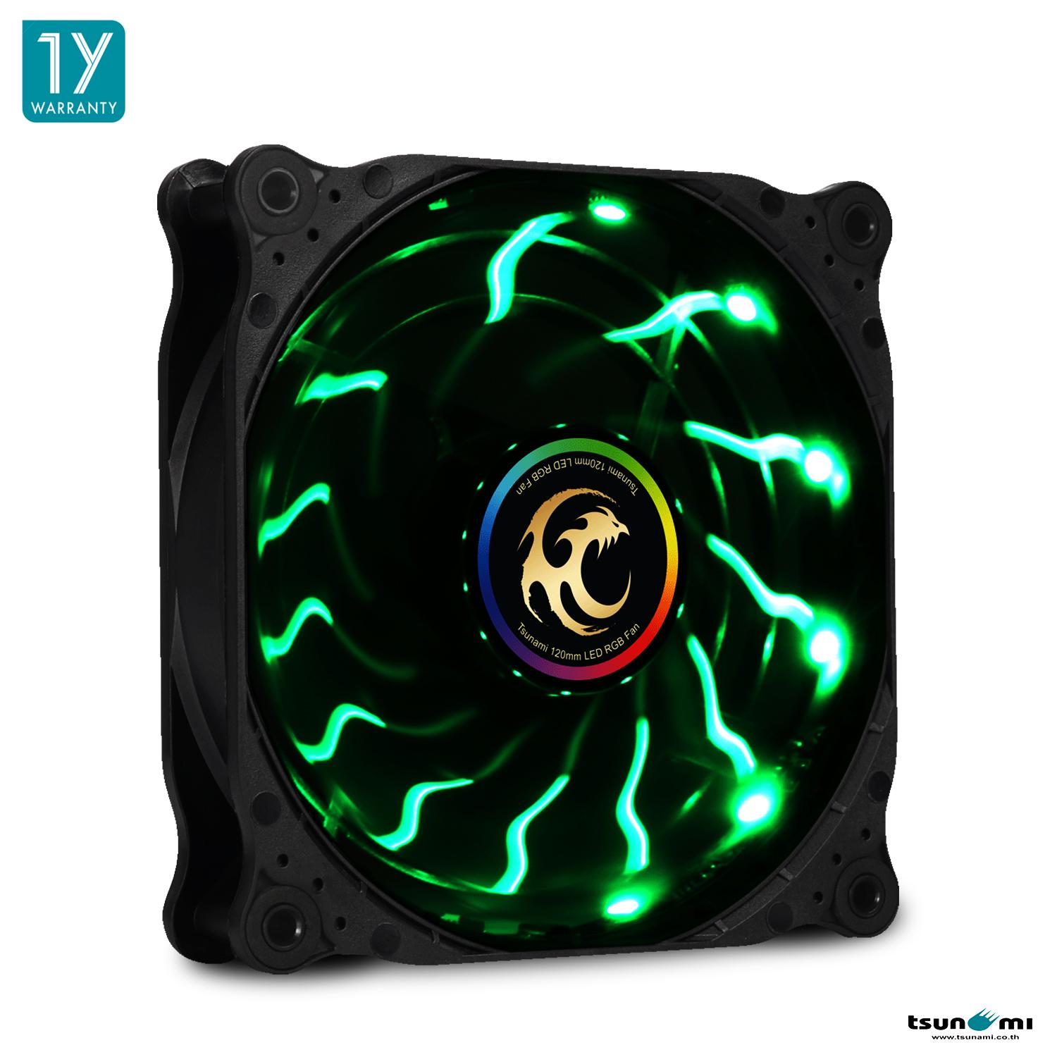 พัดลมระบายความร้อน Tsunami Phantom Series (cRGB Sync) RGB Cooling Fan ...