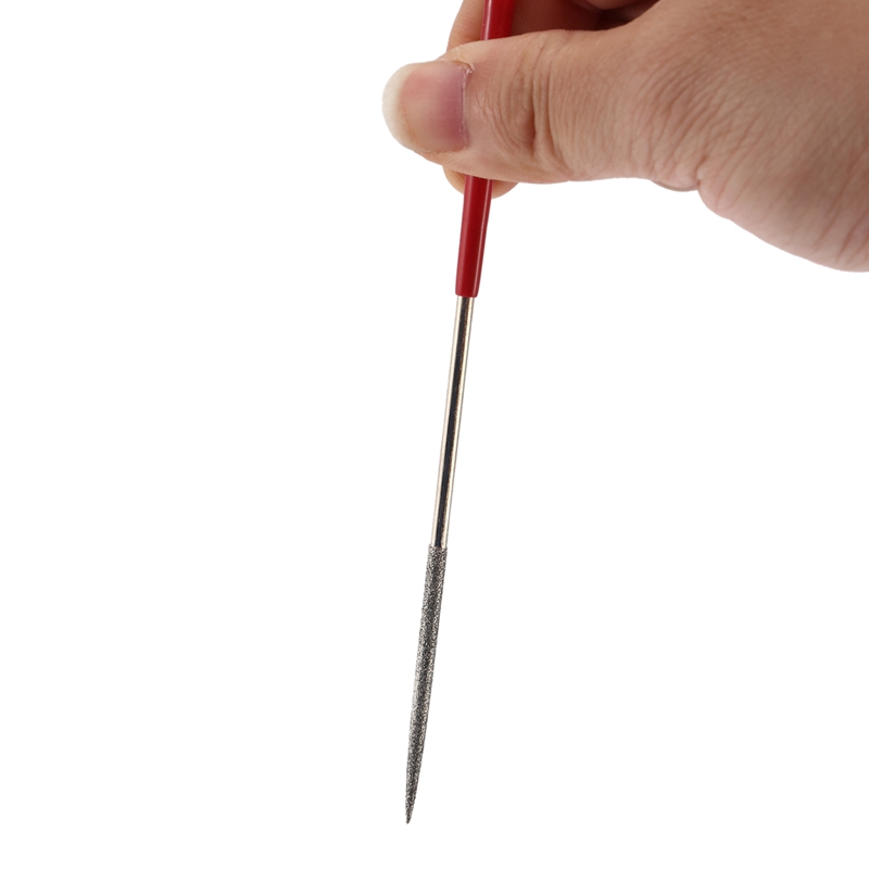 Lapidary Round Rat Tail Diamond Files 3mm x 140mm Silver Tone Red ...