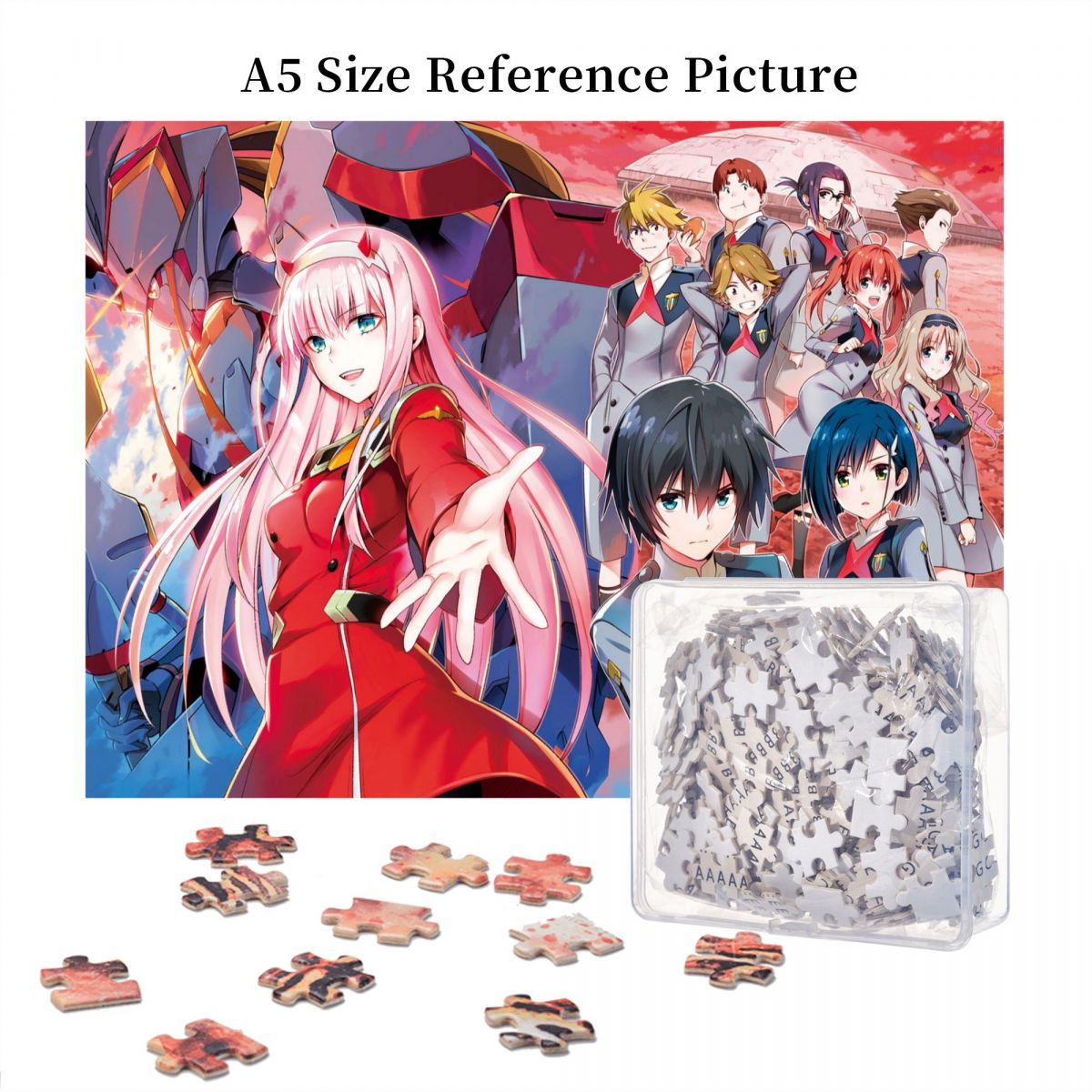 Zero Two, Hiro, Strelizia And Mitsuru Darling In The FranXX Wooden ...