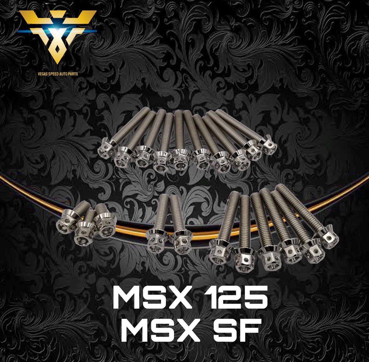 น็อตแคร้งเครื่องสแตนเลส ทุกตัวซ้าย/ขวา msx125 msx sf - V vegas Speed ...
