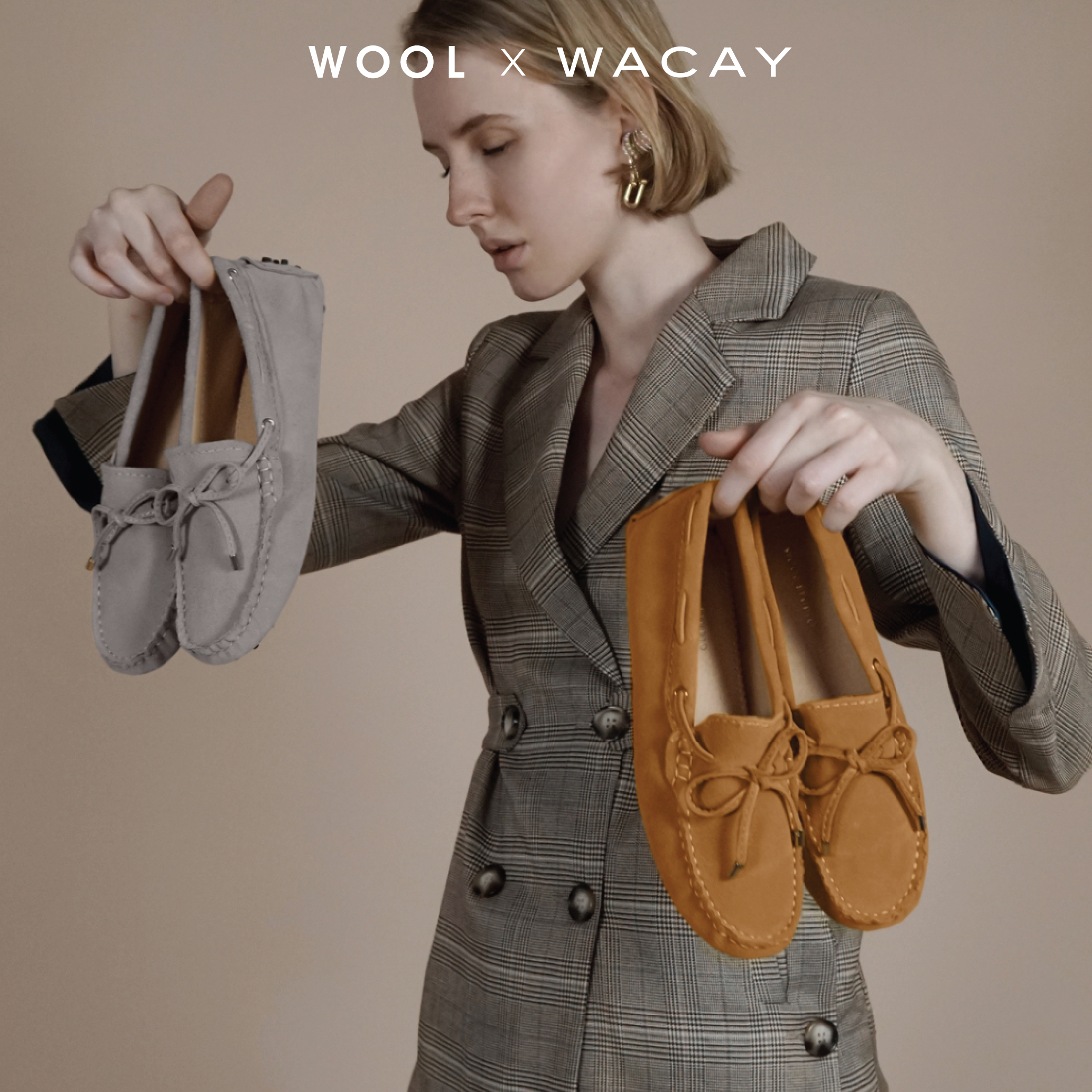 WOOL X WACAY - Tyra Shoes รองเท้า สุขภาพ พื้นปุ่ม 2 สี - WOOL STUDIO ...