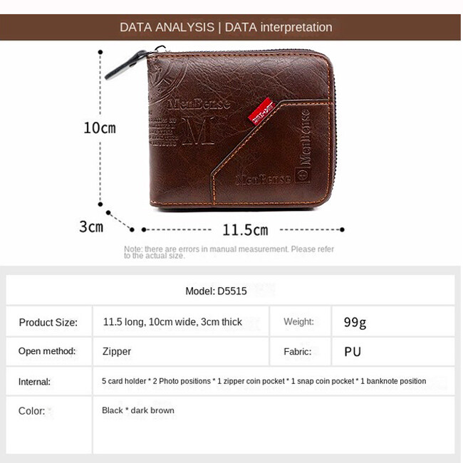 MenBenseอินเทรนด์ผู้ชายความจุมากกระเป๋าสตาค์ซิปสั้น Dompet Koin ...