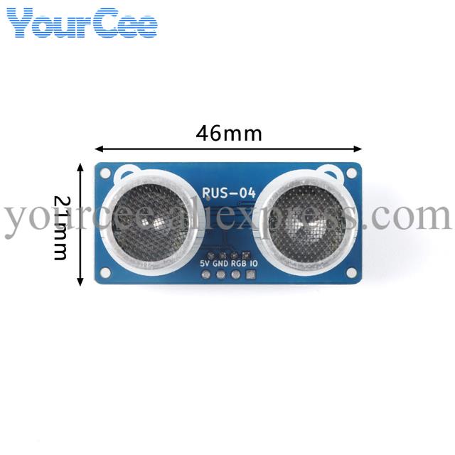RUS-04 RGB Ultrasonic Module with RGB Light Distance Sensor HC-SR04 ...