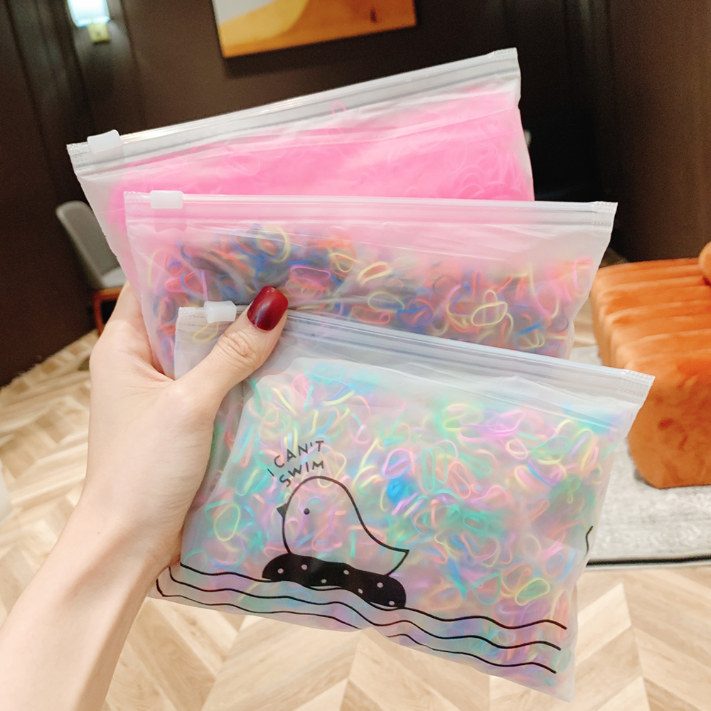 2000PcsPack Colorful Small Disposable Hair Bands Scrunchie Girls ...