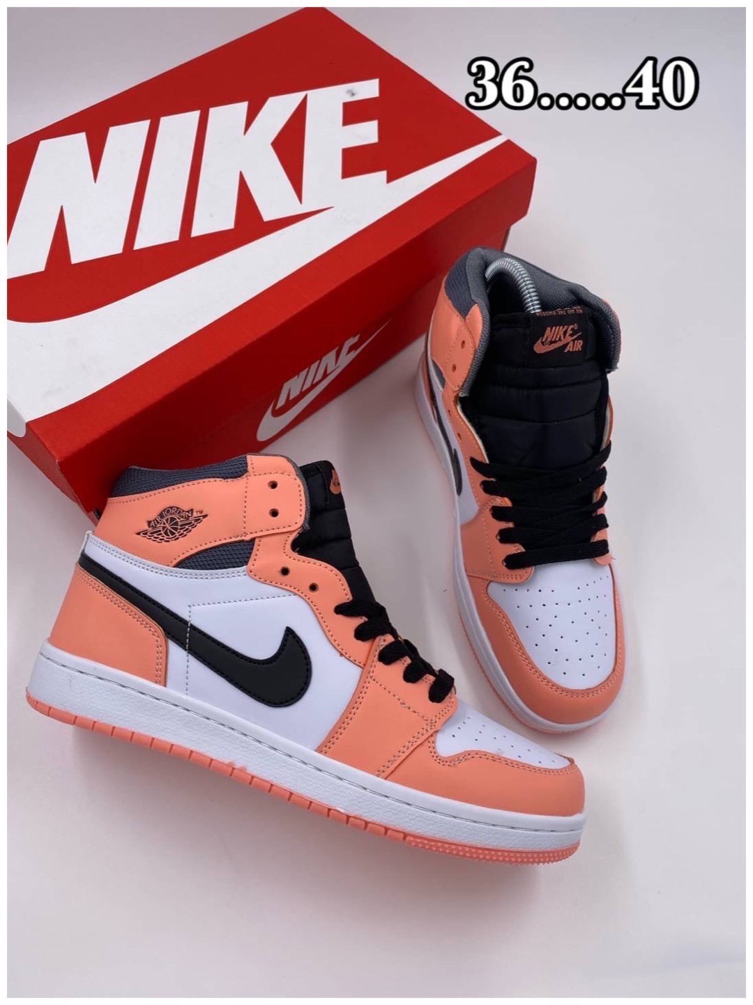 รองเท้าหนังจอร์แดน หุ้มข้อ(จัดส่งทุกวัน) *ควร+เพิ่ม 1 Size* | Lazada.co.th