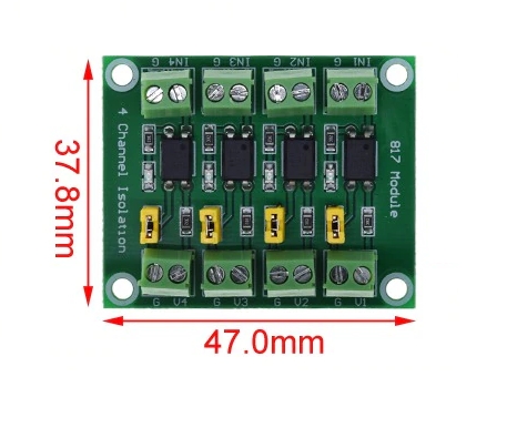 PC817 Optocoupler 4 Channel Isolation Board - iosystec - ThaiPick