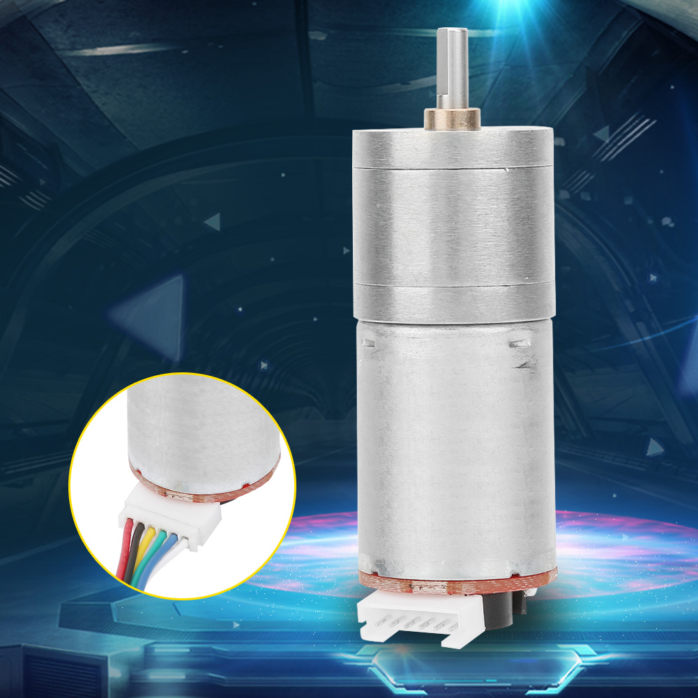 DC 12V Encoder Gear Motor Speed Reduction Motor for Robot RC Car DIY ...