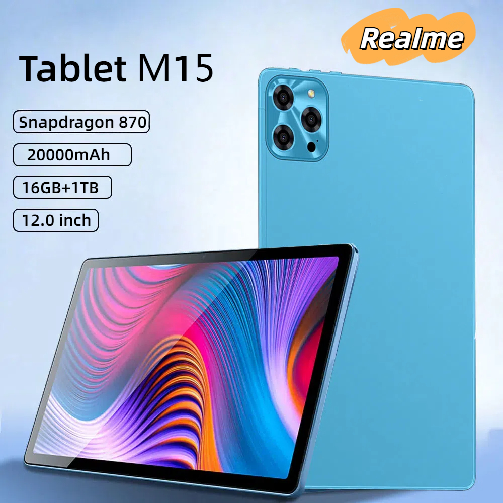 2024 NEW PadTablet M15 12Inch Android 12 Cellulor 16GB RAM 1024GB ROM ...