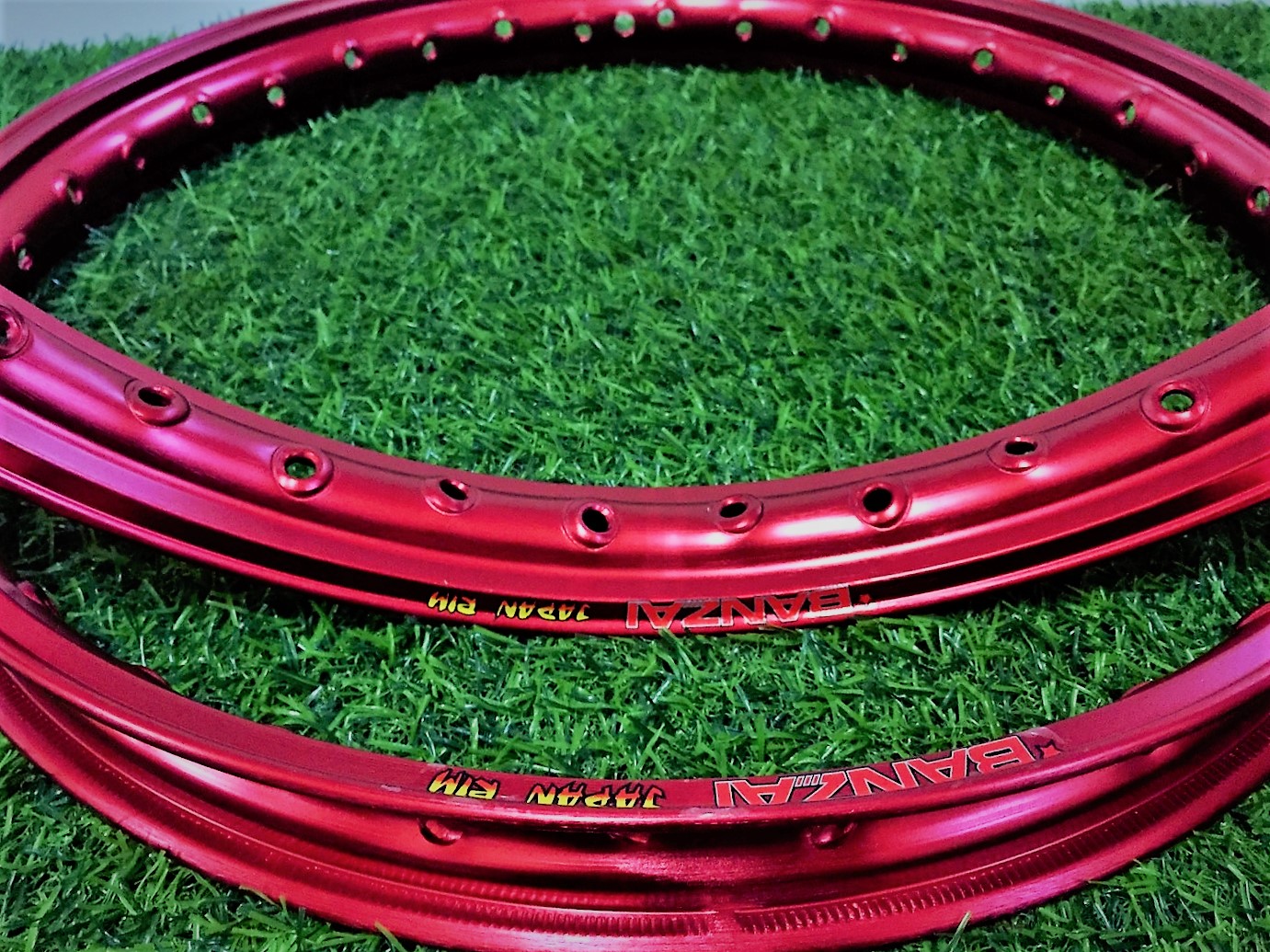 แดง BANZAI บันไซ สีแดง รุ่น JAPAN RIM 1.4 ขอบ17 นิ้ว สีแดงล้อทรงขอบ ...