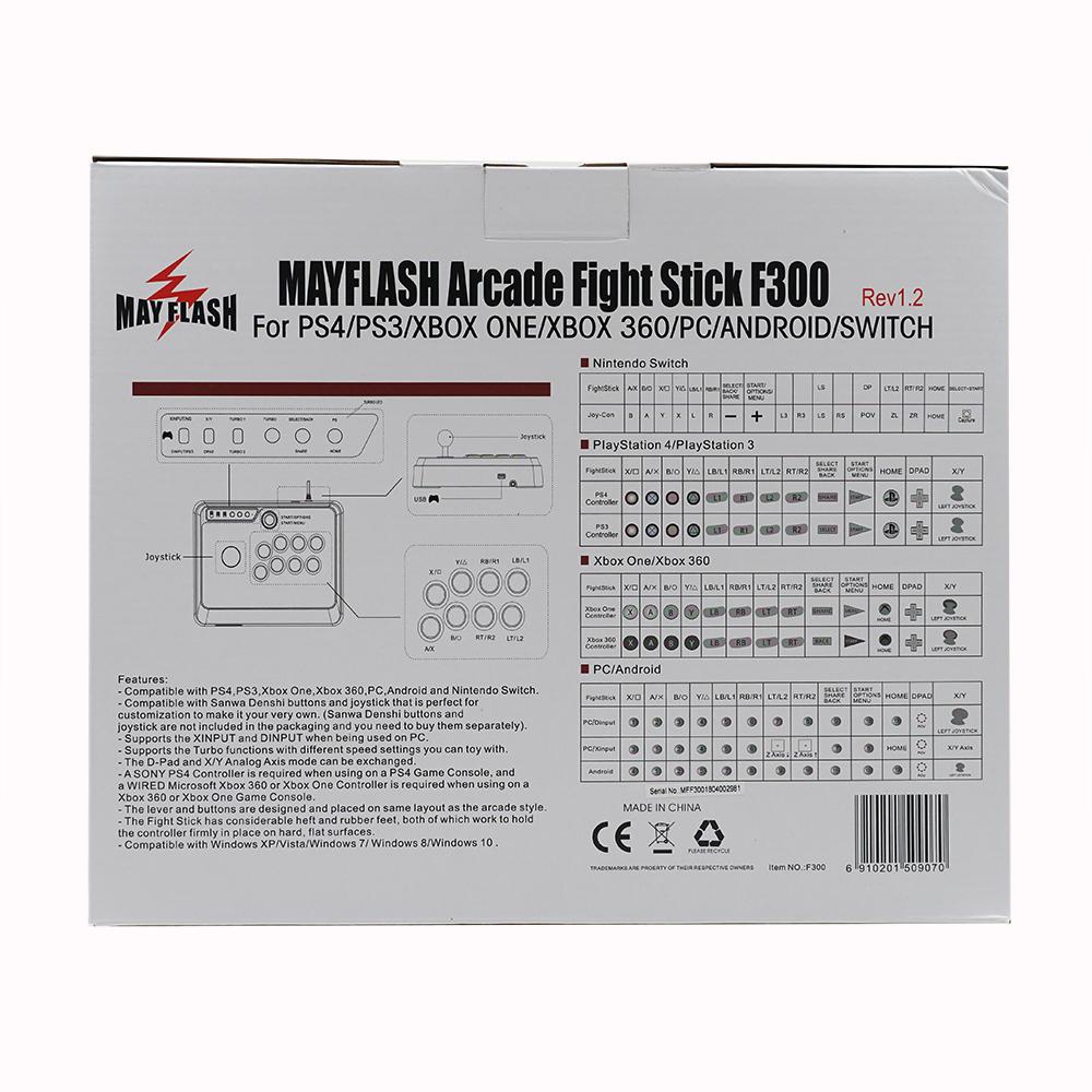 Mayflash Arcade Fight Stick Joystick F300 for PS4PS3XBOX ONEXBOX 360PC ...