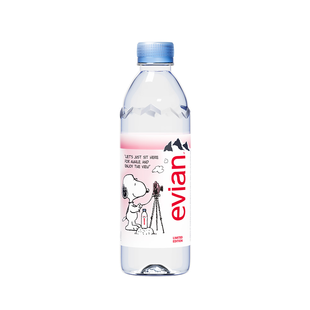 Evian Natural Mineral Water 500 ml. Pack 24 Bottles Limited edition x Snoopy เอเวียง น้ำแร่ ...