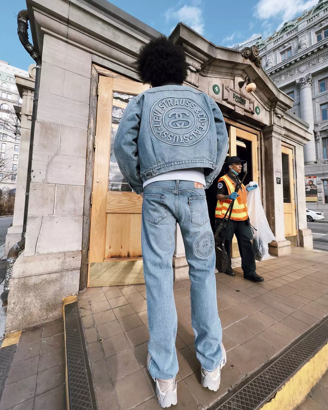 Sty x Levis Embossed Trucker Jacket Warn-Indigo - ZICO.BKK - ThaiPick