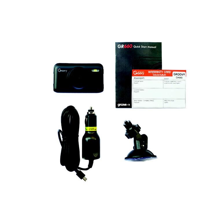 กล้องติดรถยนต์ Groovy GR660 ประกันบริษัท 1ปี แถมเมม Kingston16GB แท้ ...