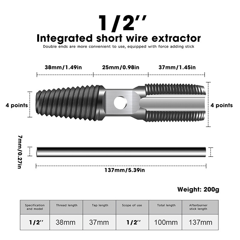 2 In 1 Faucet Water Pipe Triangle Valve Screw Extractor Damaged Broken ...