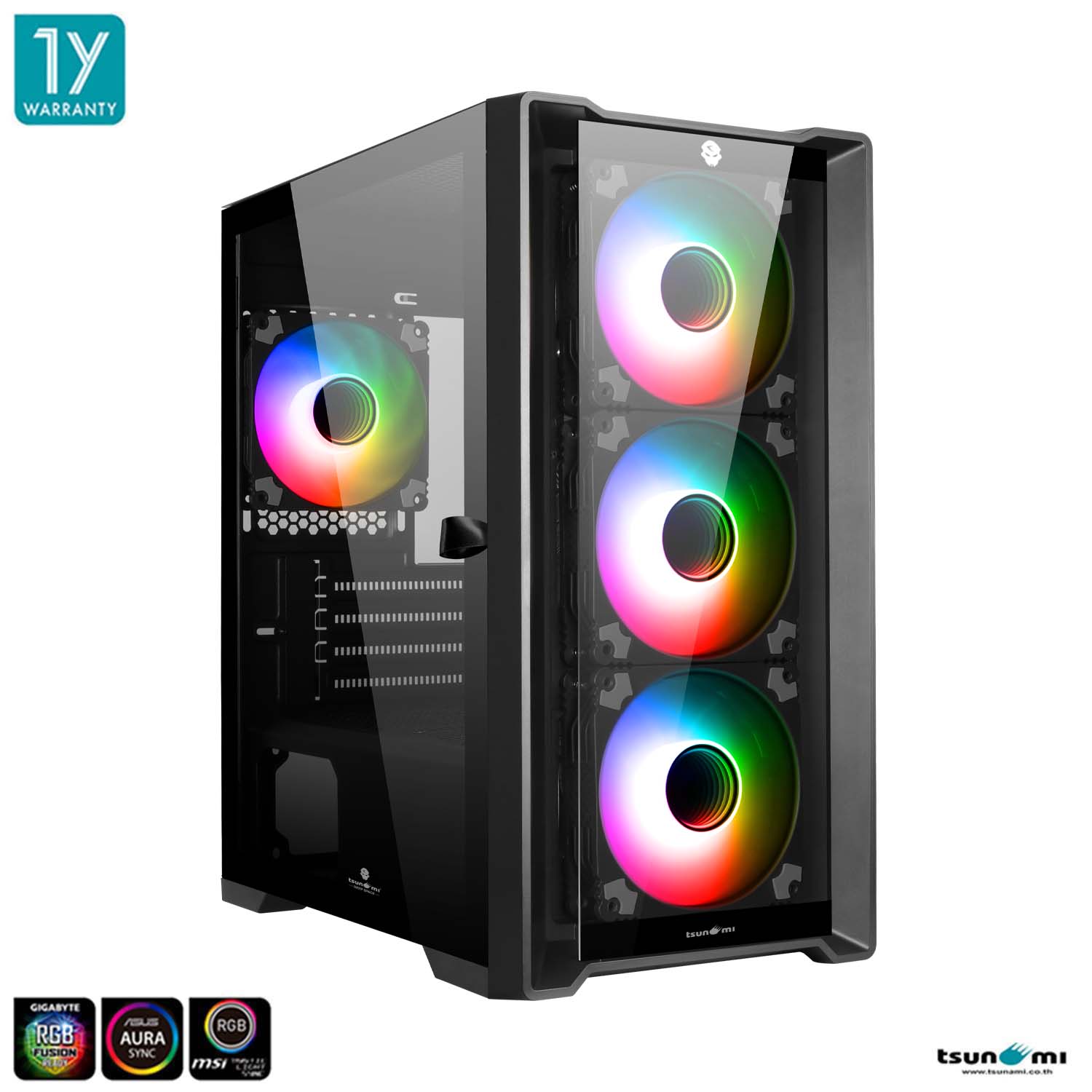 ชุดคอมโบ DIY 3in1 Tsunami M211G M-ATX Case DIAMOND-240 Liquid Cooler ...