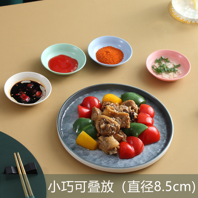 Wheat Straw Soy Sauce Dish Commercial Round Saucer Plastic Vinegar Dish ...