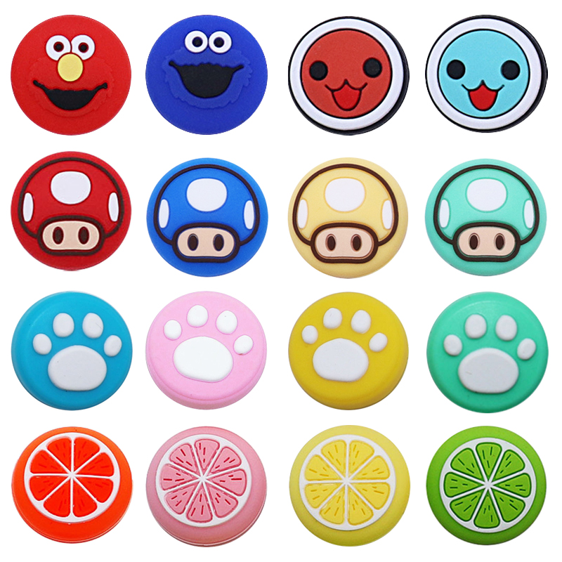 4pcs Silicone Soft ThumbStick Grip Cap For Nintendo Switch Joycon ...