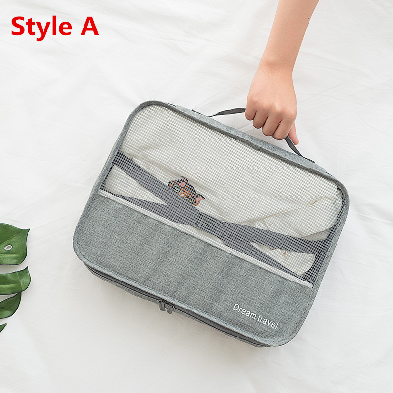 Men Travel Bags Set Waterproof Packing Cube Portable Clothing Sorting ...