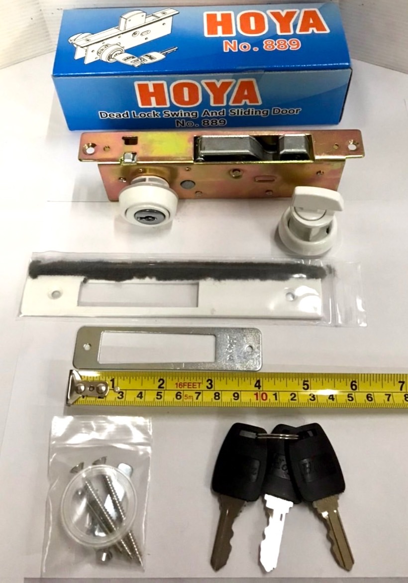 กุญแจประตูบานเลื่อน กุญแจประตูกระจก อลูมิเนียม ยีห้อ HOYA รุ่น 889 Dead ...