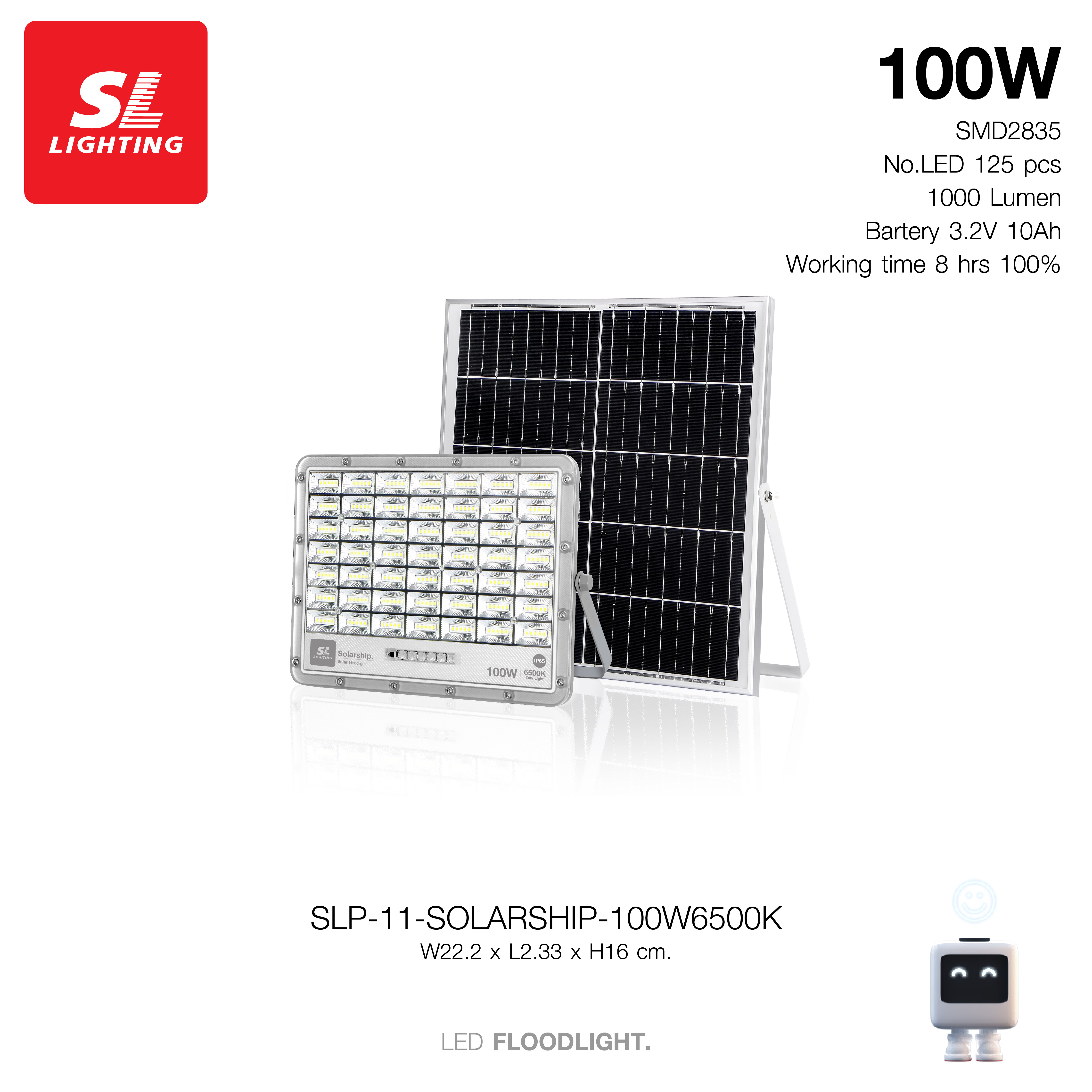 SL LIGHTING | SOLARCELL FLOODLIGHT รุ่น SOLARSHIP 50W, 100W, 200W โคมไฟ ...
