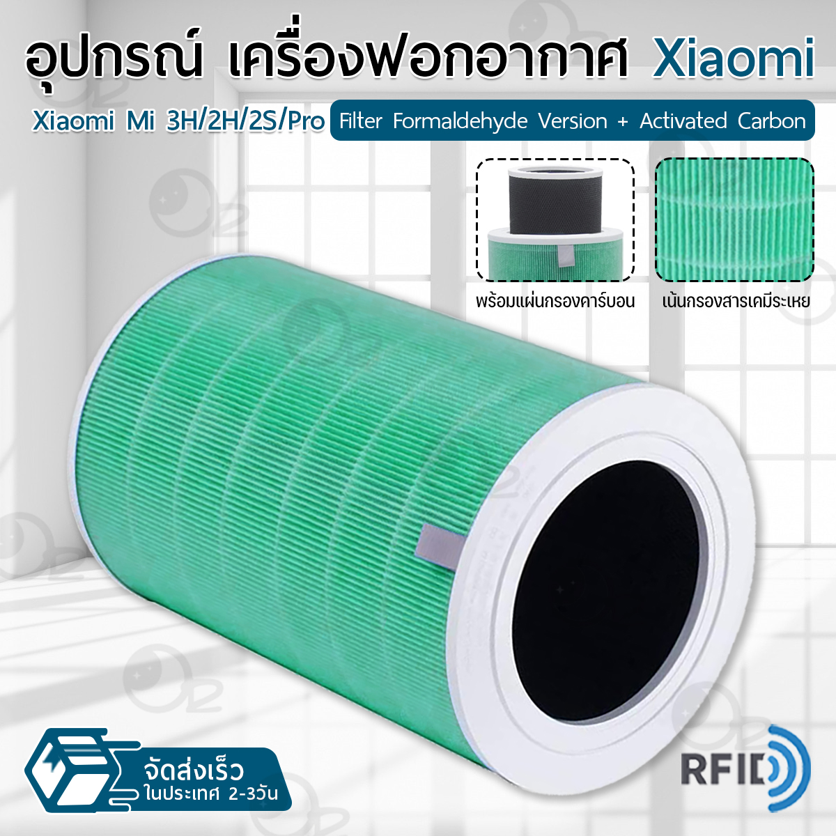 ORZ - ไส้กรอง Xiaomi Mi Air Purifier มี RFID Filter HEPA + Activated ...