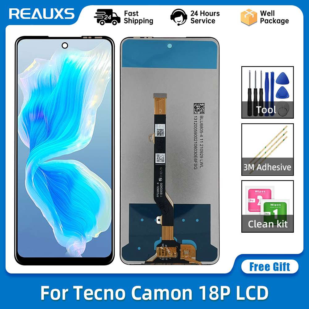 6.8 "ต้นฉบับสำหรับ Tecno Camon 18จุด CH7จอแสดงผล LCD Touch Screen ...