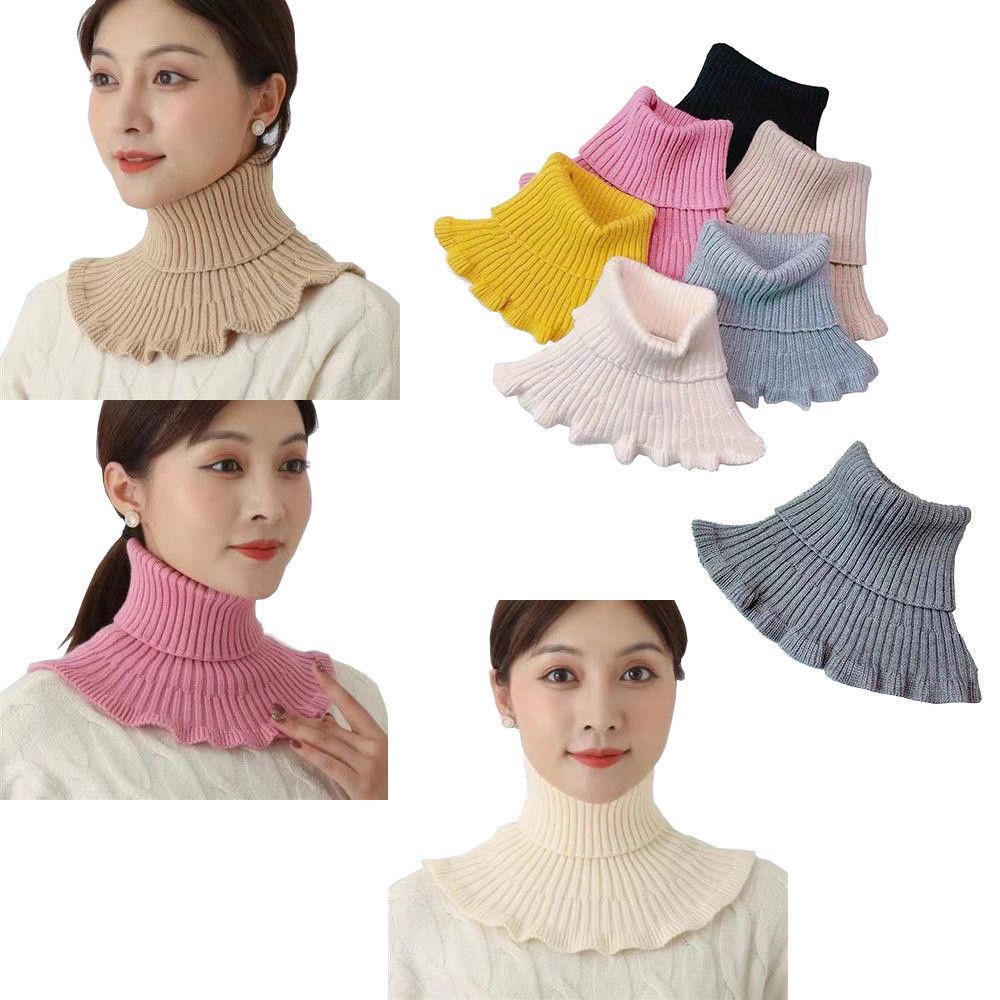VFBF ใหม่ กันลมฤดูหนาว ผ้าขนสัตว์ สบาย ปกที่ถอดออกได้ ผู้หญิงสีล้วน คอ ...