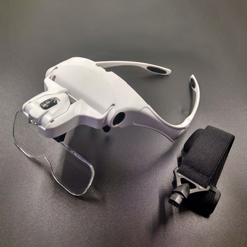 9892B2 LED Illuminated Head Magnifier Collection 1X 1.5X 2X 2.5X 3.5X ...