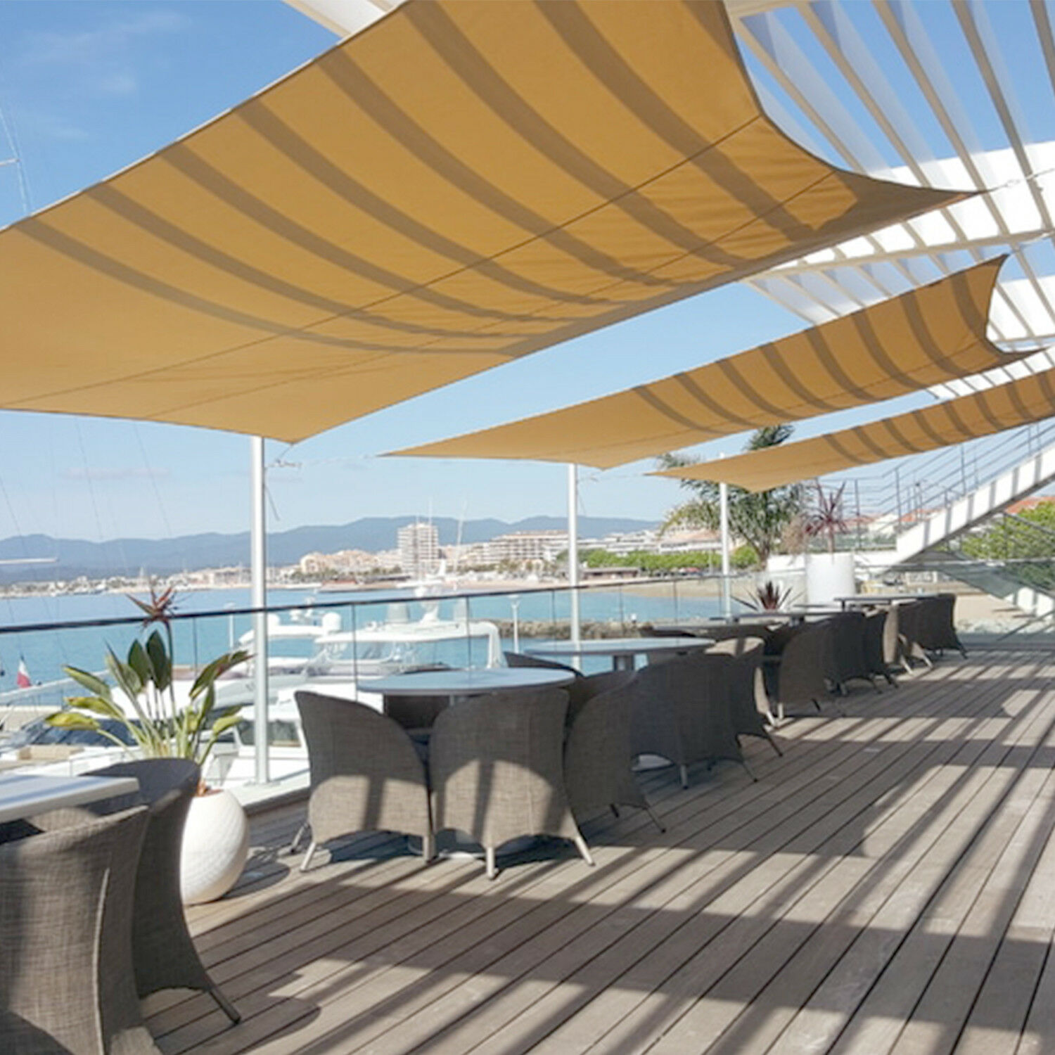 2x3m Rectangle Waterproof Sun Shade Sail Awning Canopy Back Yard ...