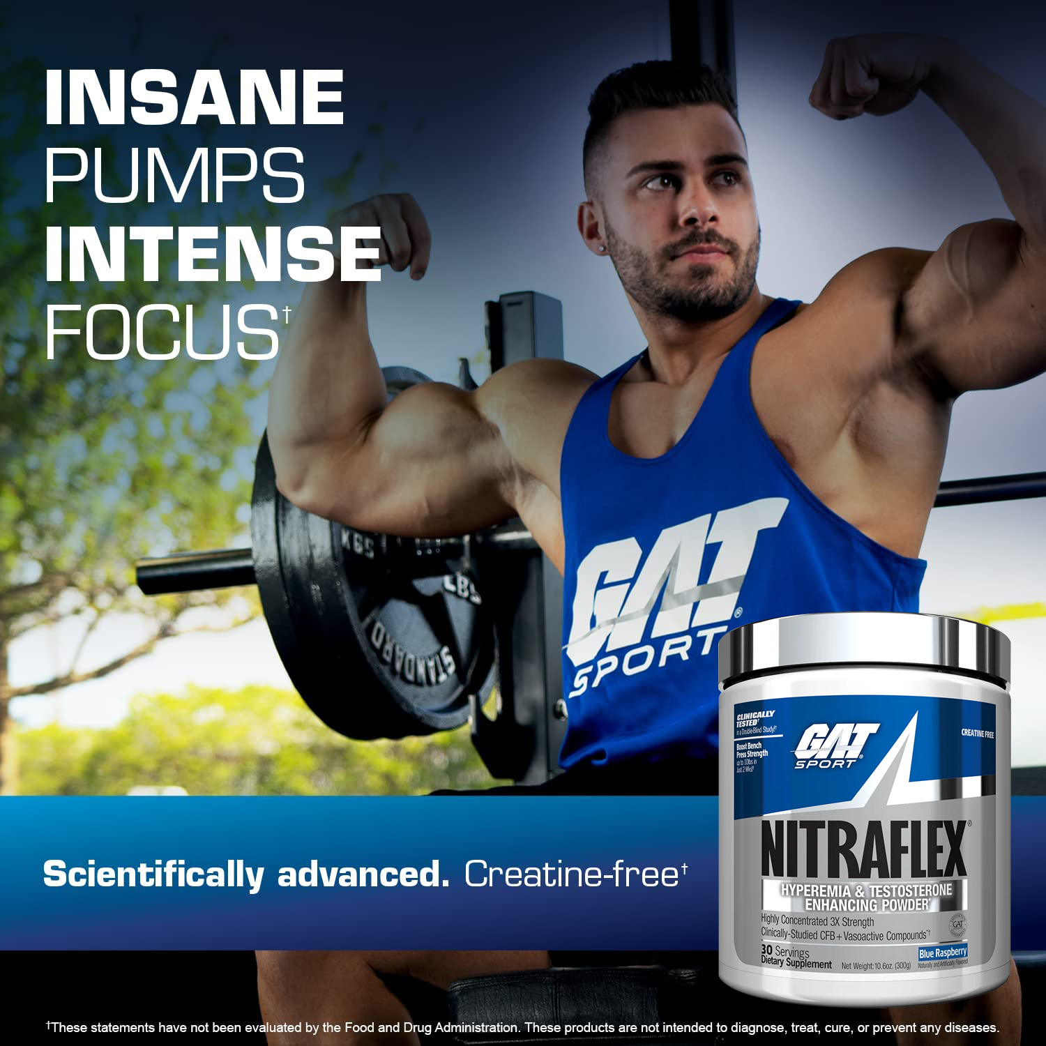 GAT Sport Nitraflex Advanced Pre Workout Powder 30 Servings เพิ่มแรง ...