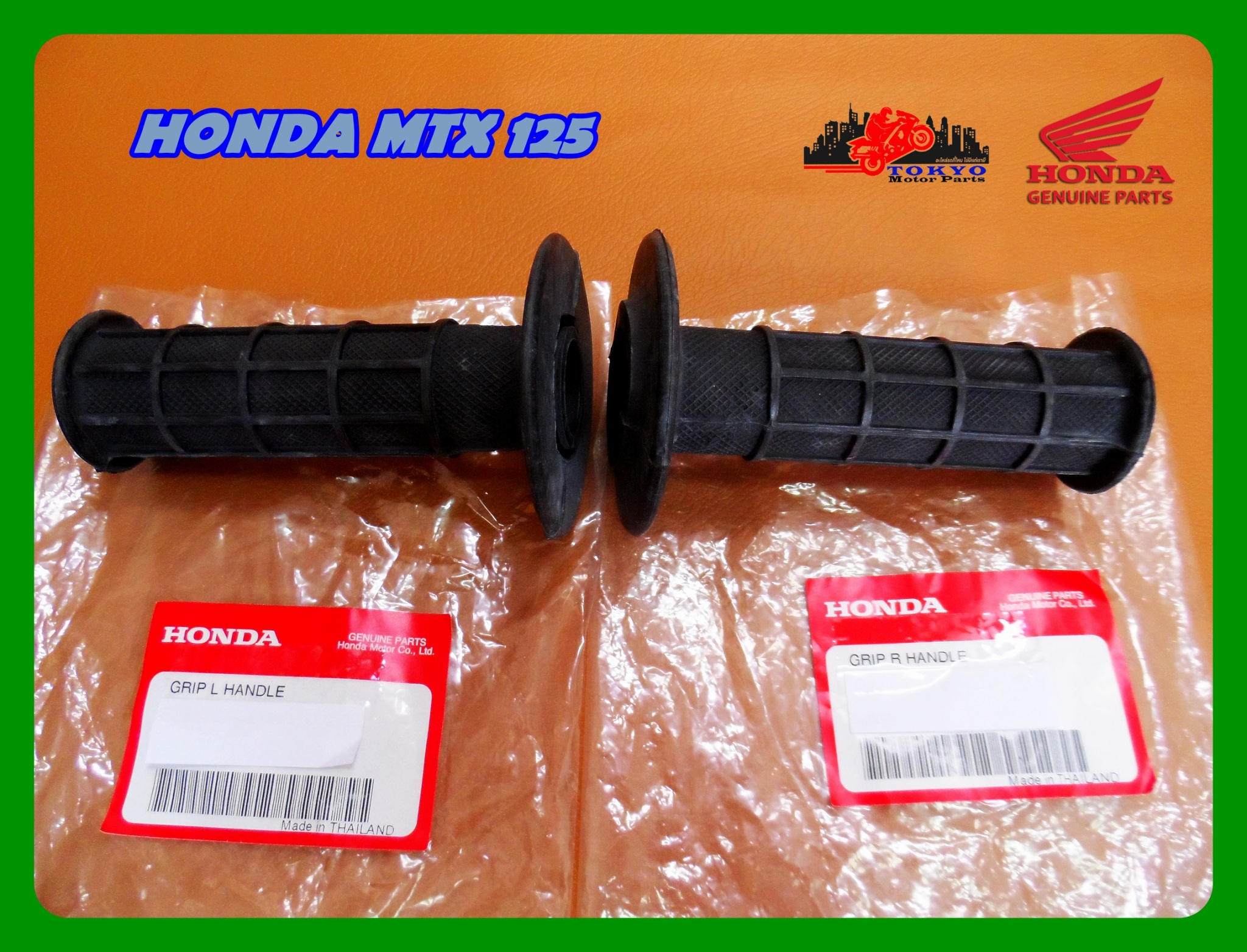 HANDLE GRIP RUBBER "BLACK" "GENUINE PARTS" Fit For HONDA MTX125 // ปลอก ...