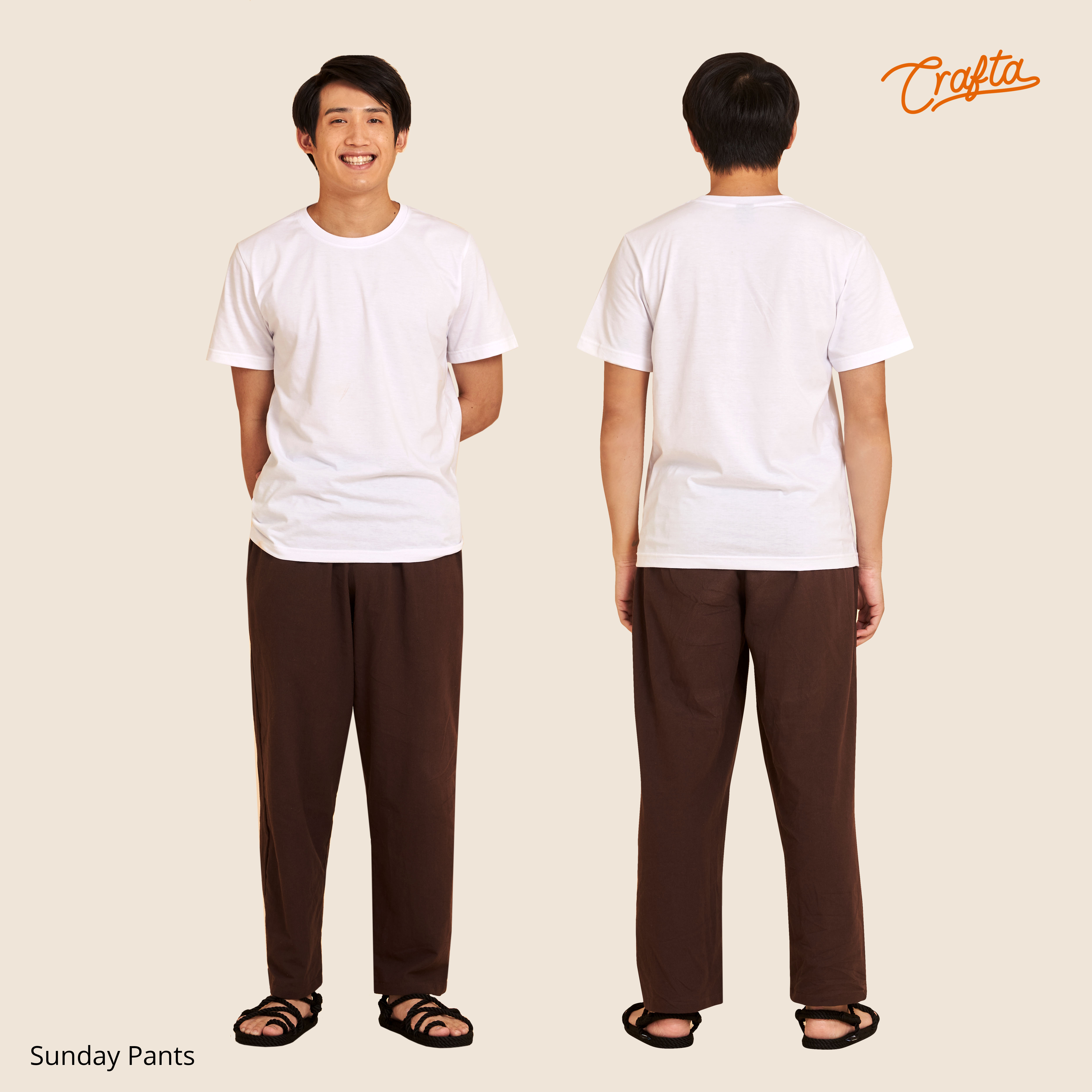 ส่งฟรี Crafta Sunday pants - Unisex pants l กางเกงลำลองขายาวผ้าฝ้าย ...