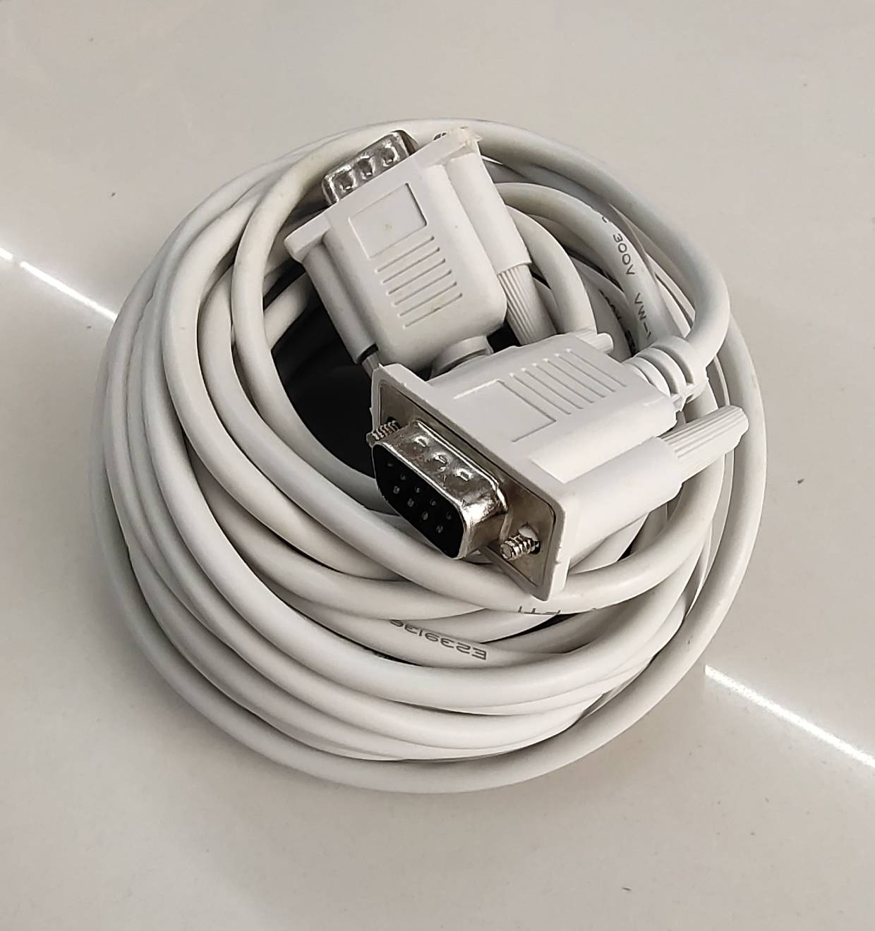 Cable Serial RS232 ยาว10m Cable 9-Pin DB9 MM,ผู้ผู้ มีน็อตทั้ง2ข้าง สาย ...