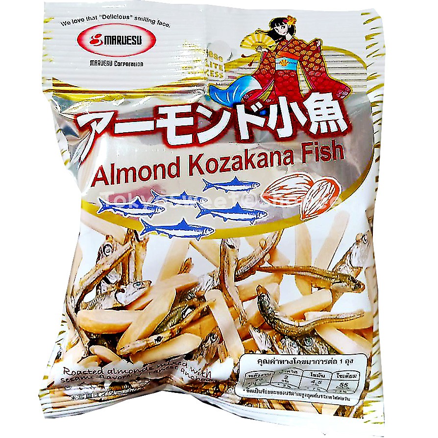 อัลมอนด์ผสมปลากรอบปรุงรส (Almond Kozakana Fish) บรรจุ 14 กรัม ปลาตัวเล็ ...