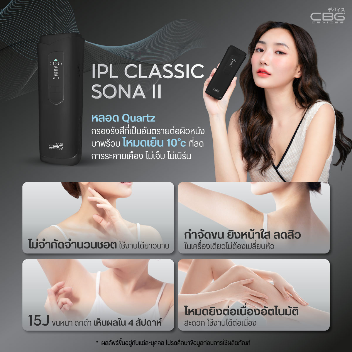 NEW CBG Devices IPL Classic SONA II ( 15J )สูตรเย็น ไม่จำกัดชอต กำจัดขนถาวร(NIP2) - Beauty ...