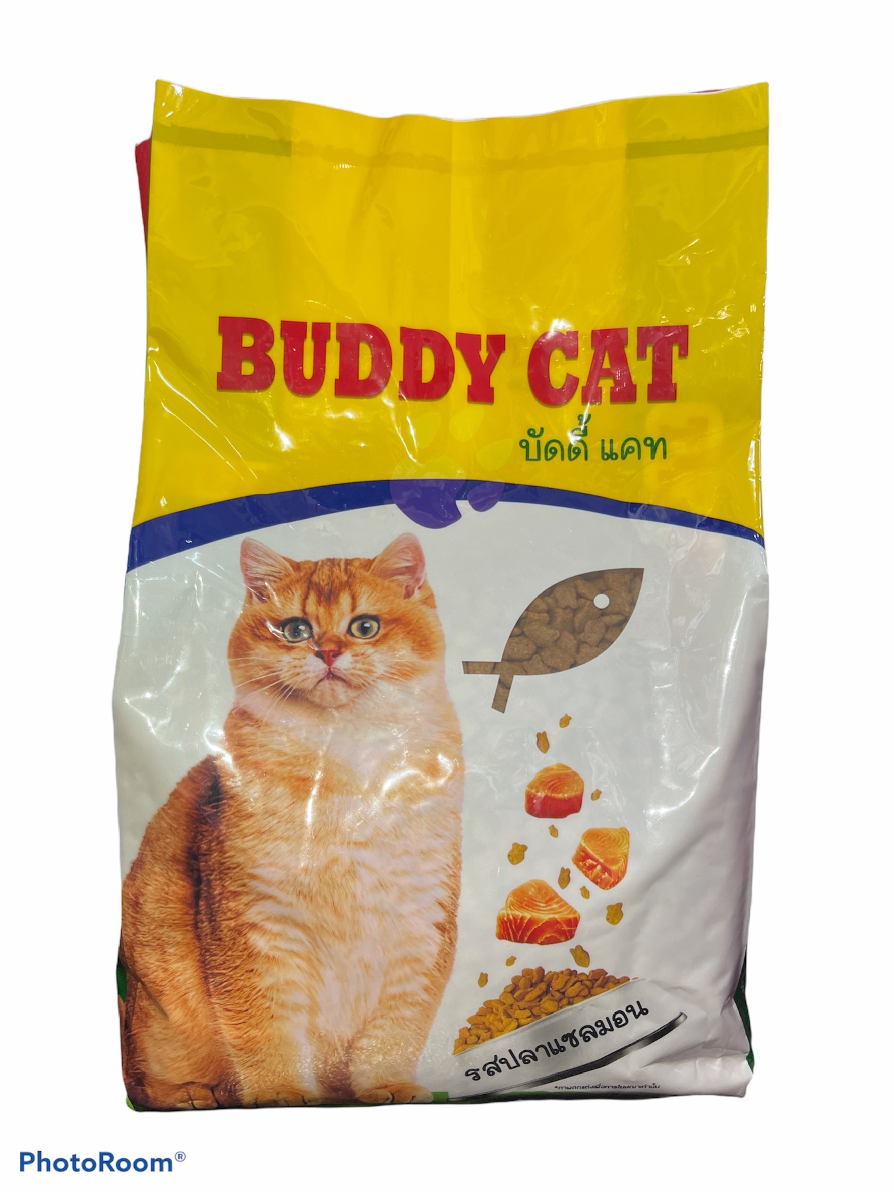 (ถุงเขียวเหลืองขนาด 1 กิโลกรัม) อาหารแมว BUDDY CAT บัดดี้ แคท รสปลาแซลม ...