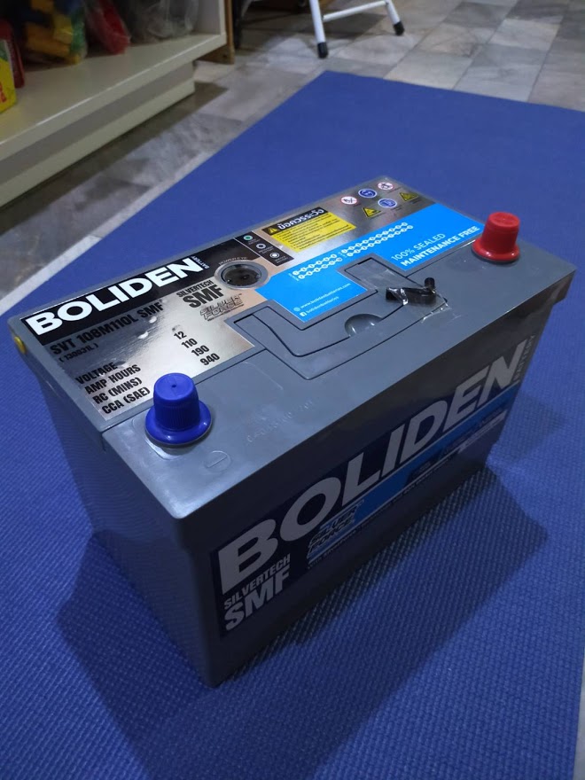 แบตเตอรี่ Boliden (ฟรีค่าจัดส่ง) SVT 108M110LR SMF 110 Ah CCA940 (พร้อมใช้งาน) ขนาด 30x17.5x22.5 ...