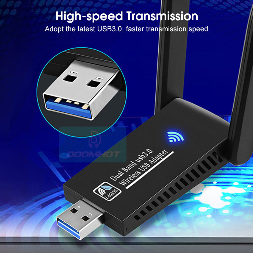 Actual เครื่องรับ WiFi 5G WiFi USB3.0 Dual-Frequency Band Adapter USB ...