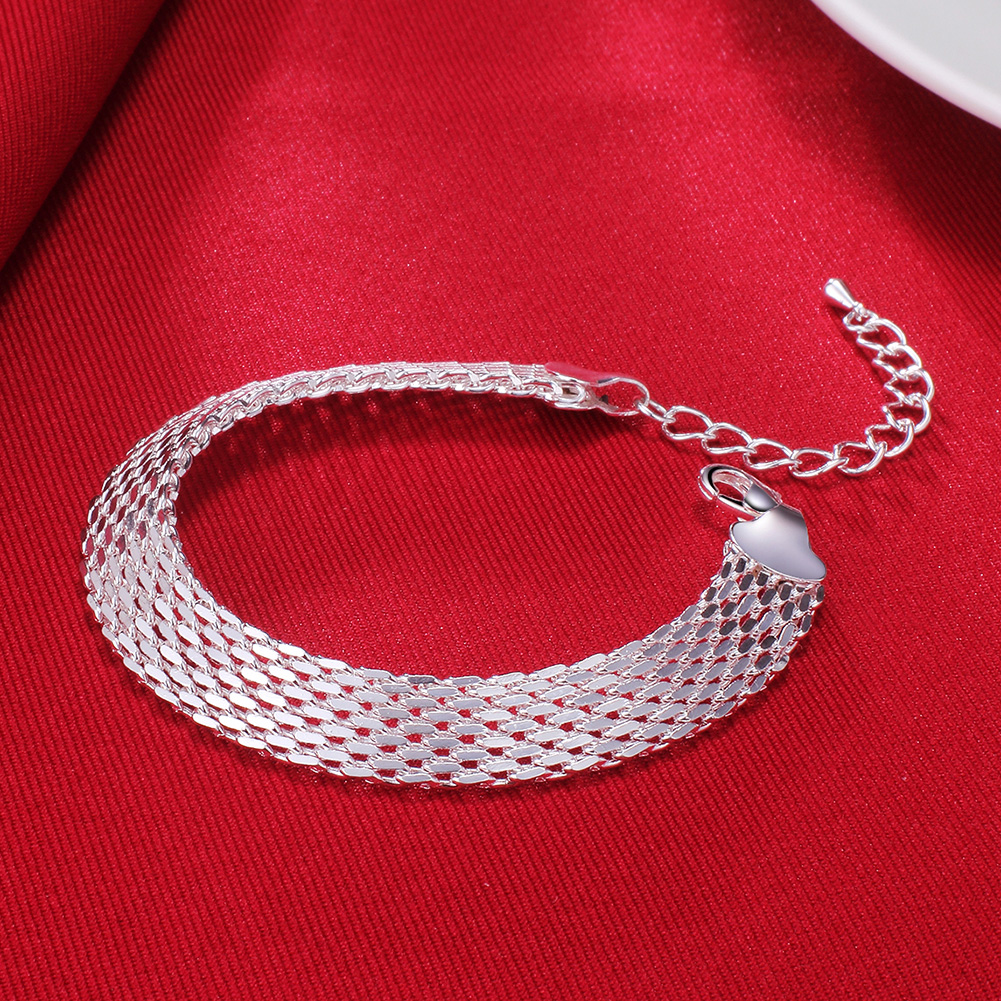 925 sterling silver high quality Net chain celets necklaces for women ...