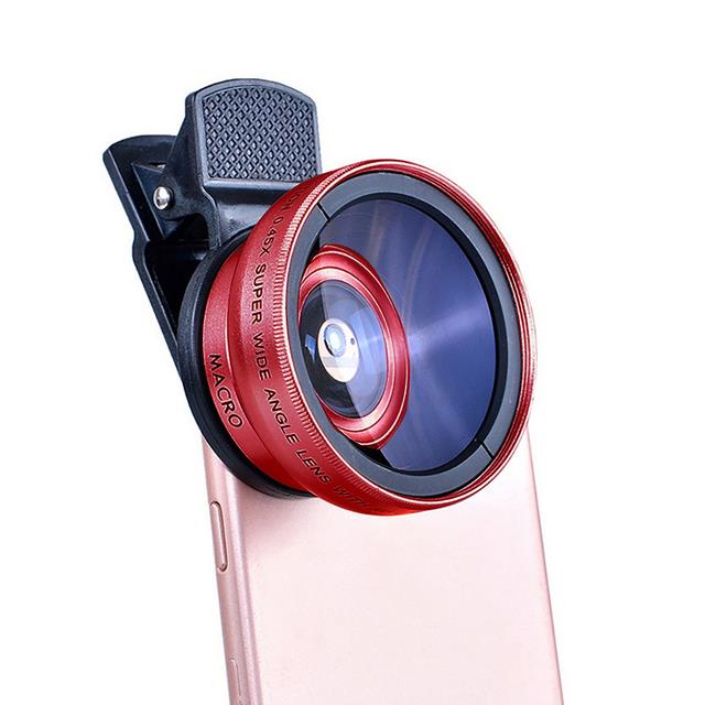 2 In 1 Mobile Phone Lens 0.45x Super Wide Angle 12.5x Macro HD Camera Lens For iPhone 12 11 8 7 ...