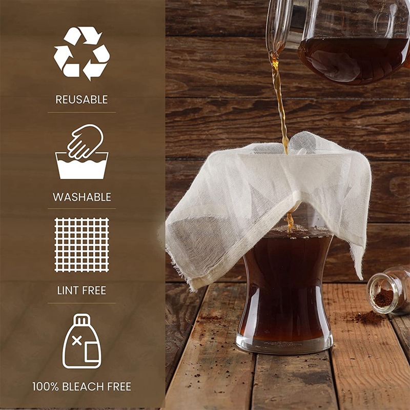 Muslin Cloths for Cooking, Pack of 5 (50X50CM), Unbleached, Cotton ...