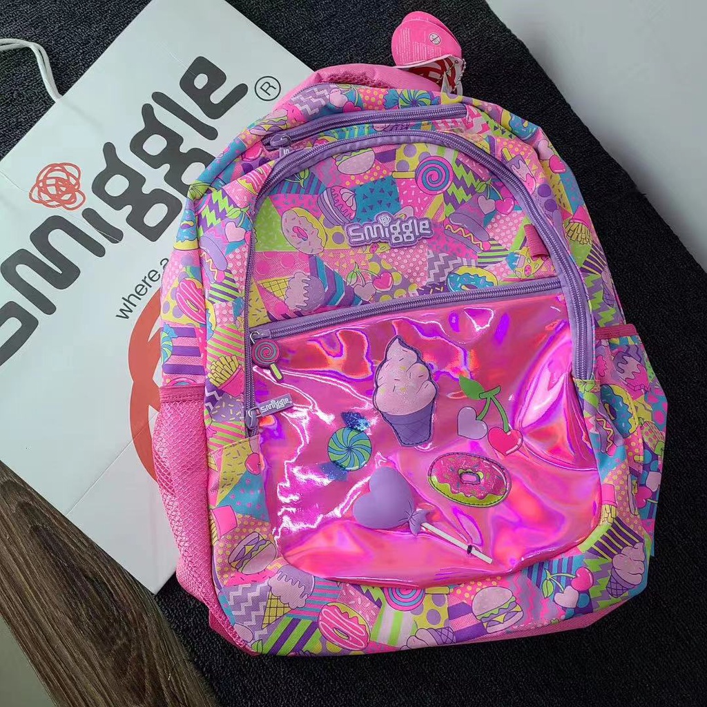 HOT★Smiggle กระเป๋าเป้สะพายหลังกระเป๋านักเรียน | Lazada.co.th