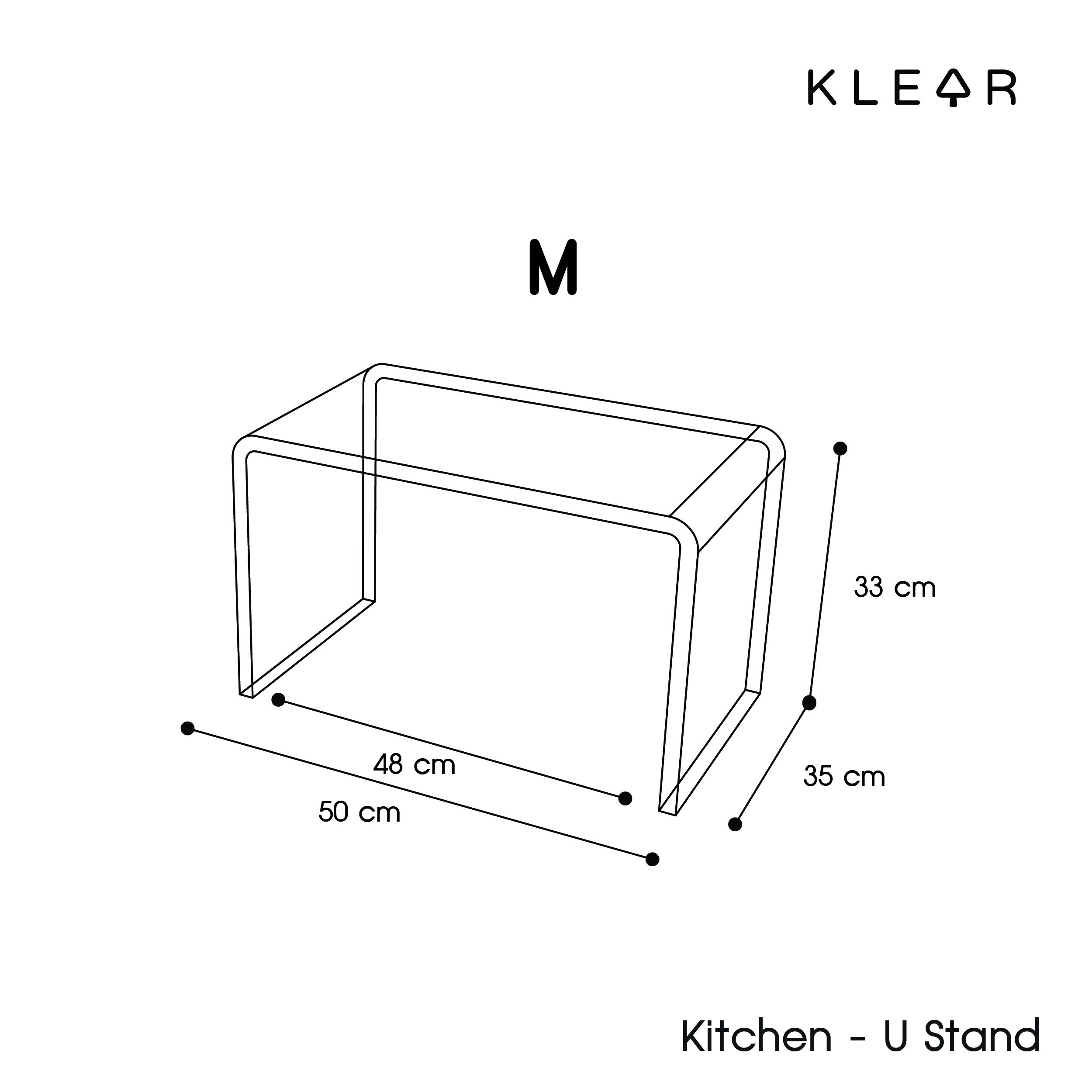 KlearObject U Stand Kitchen ชั้นวางสำหรับห้องครัว 3 ขนาด วัสดุอะคริลิคใส เกรด A คุณภาพส่งออก ...