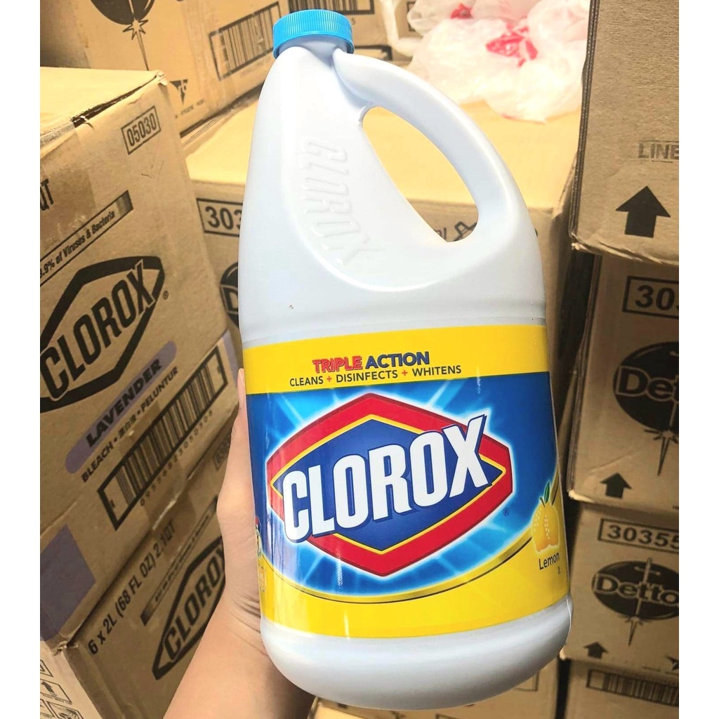 clorox bleach total disinfects cleans ขวดใหญ่2ลิตร คุ้มมากกก3กลิ่นพร้อม ...