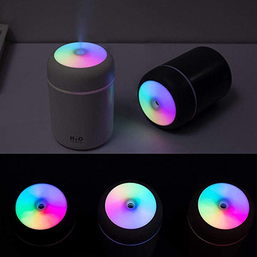 USB Colorful Humidifier เครื่องทำความชื้นขนาดเล็ก 300 ml พร้อมไฟ RGB ...