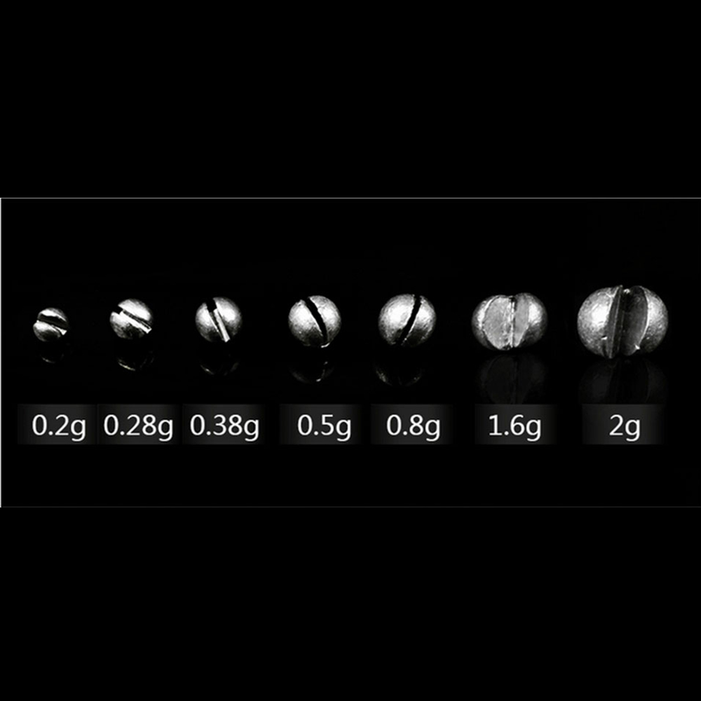 XIANT06969 106/205 Pieces Set Split Round Shot Additional Weight Weights Sinker Fishing Lead ...