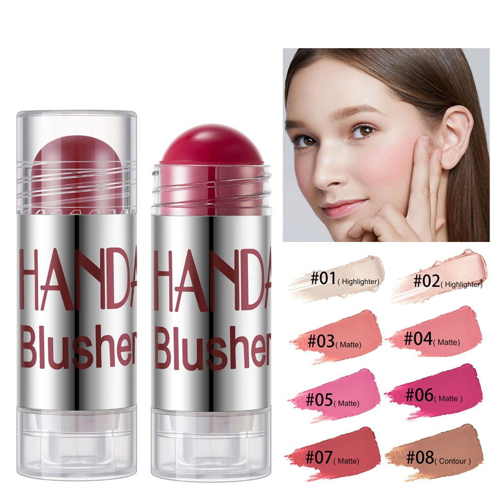 8 Colors High Makeup Cheek Blusher Shimmer Blush Stick Face Makeup ...