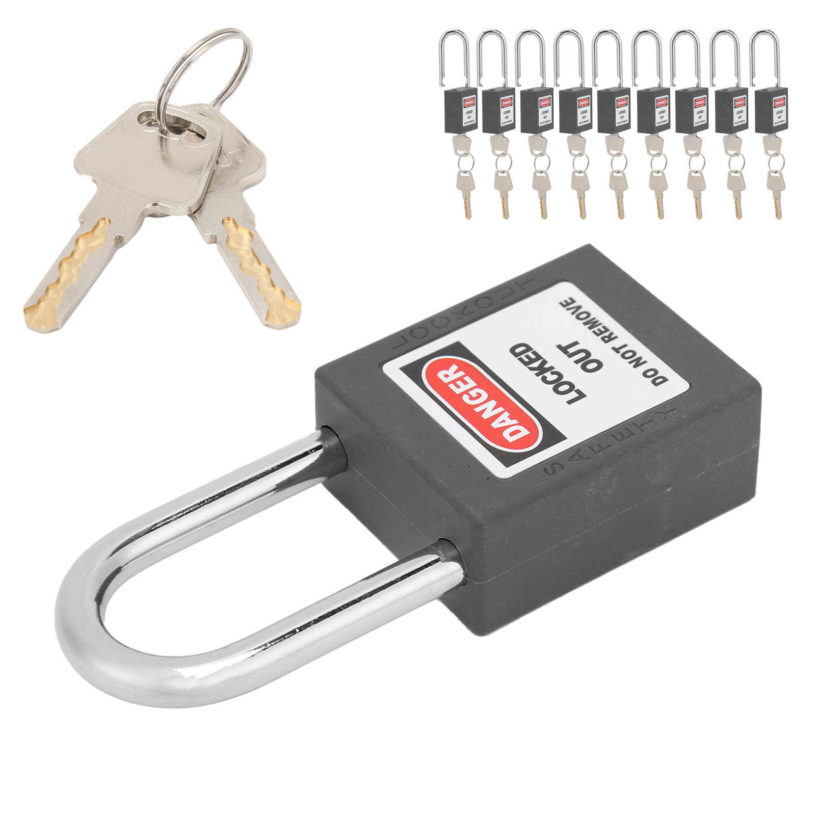 10 ชุด 1.5in Safety Padlocks Steel Beam Insulated Anti-Corrosion Lock ...