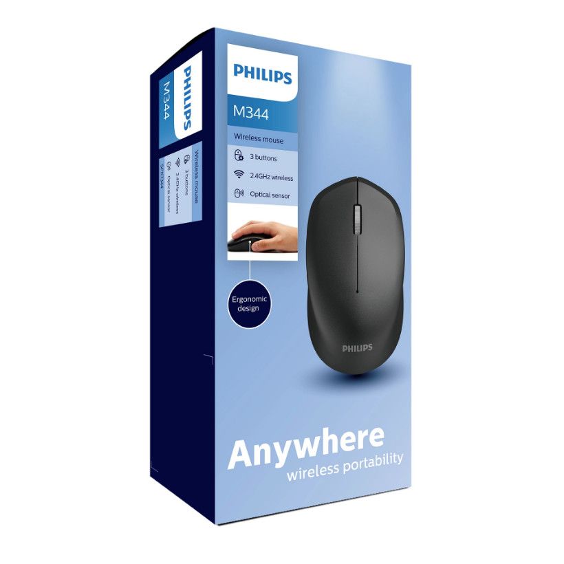 Philips M344 1600DPI 2.4Ghz Wireless Mouse - 131G - ThaiPick